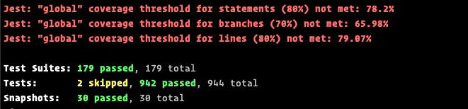 Coverage Threshold And Reporting Seem To Use Different Calculations · Issue 9508 · Jestjsjest 9327