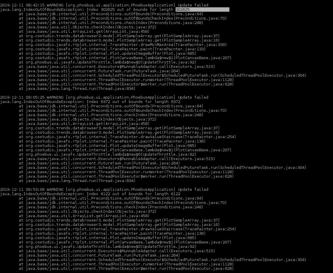 IndexOutOfBound - Update failed · Issue #1007 · ControlSystemStudio/phoebus · GitHub