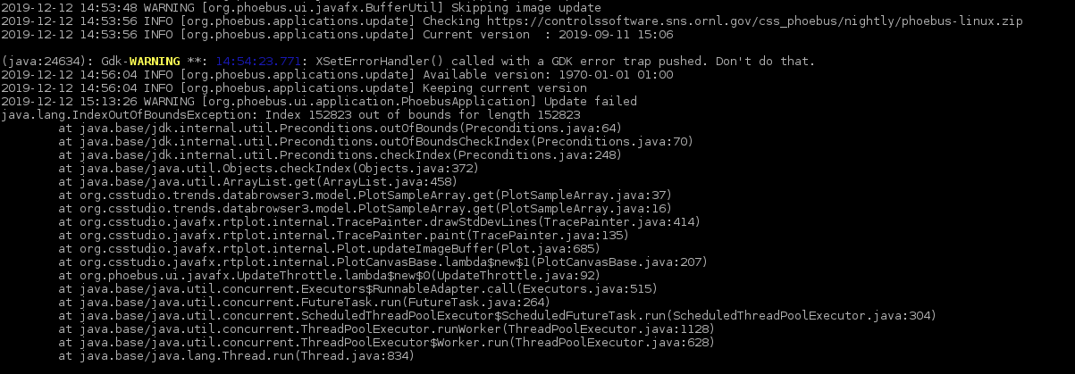 IndexOutOfBound - Update failed · Issue #1007 · ControlSystemStudio/phoebus · GitHub