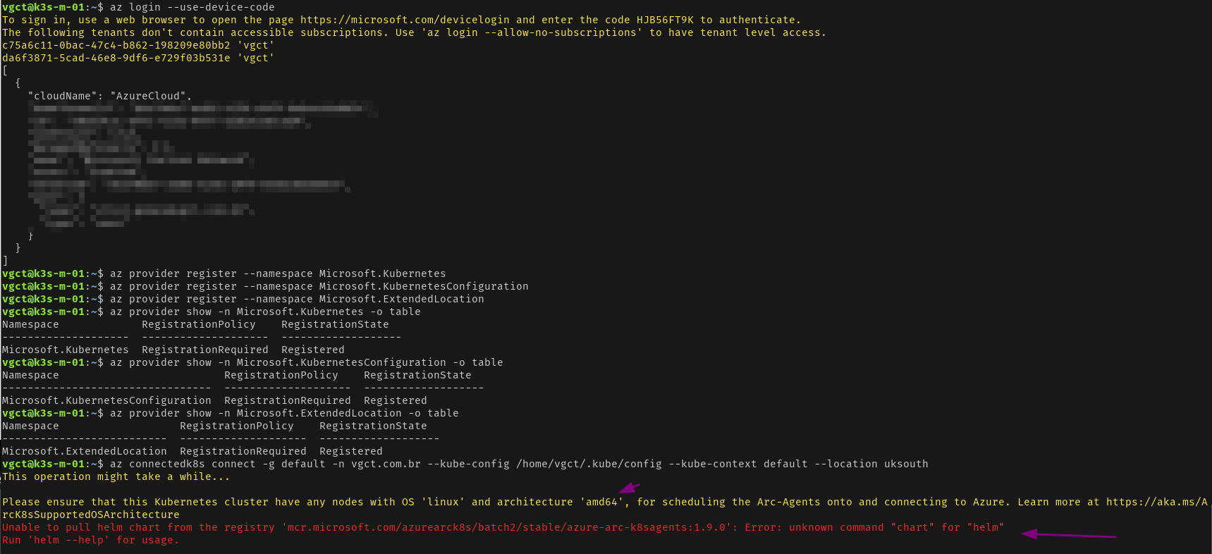 az connectedk8s connect: FAILURE. · Issue #5643 · Azure/azure-cli-extensions · GitHub