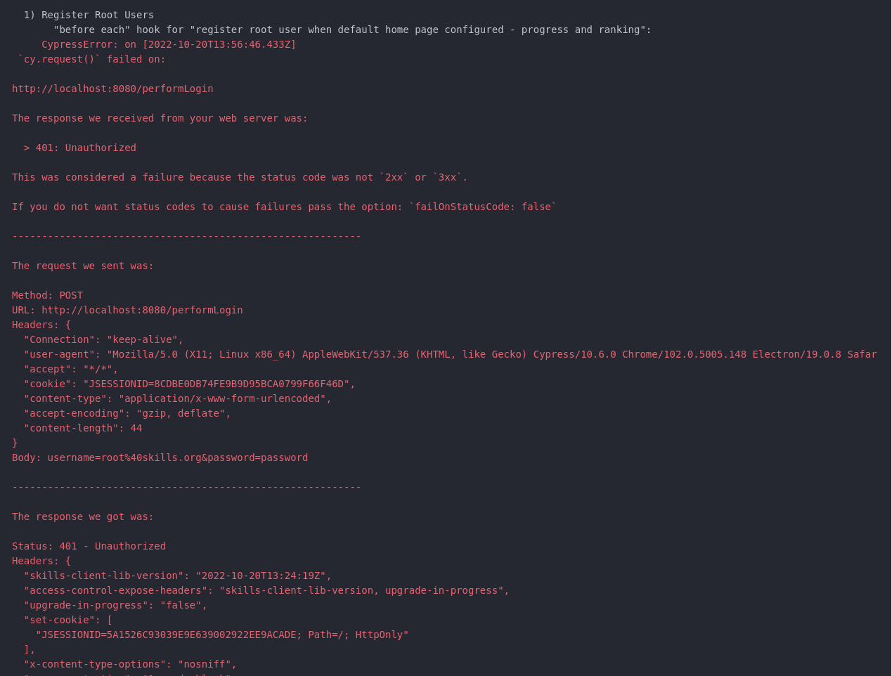 ``register_root_user_spec.js `` fails sporadically in CI run · Issue ... ``register_root_user_spec.js `` fails sporadically in CI run · Issue ...