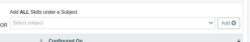 Self Report Workload: Configuring all skills under a subject fails when that subject has a group ...