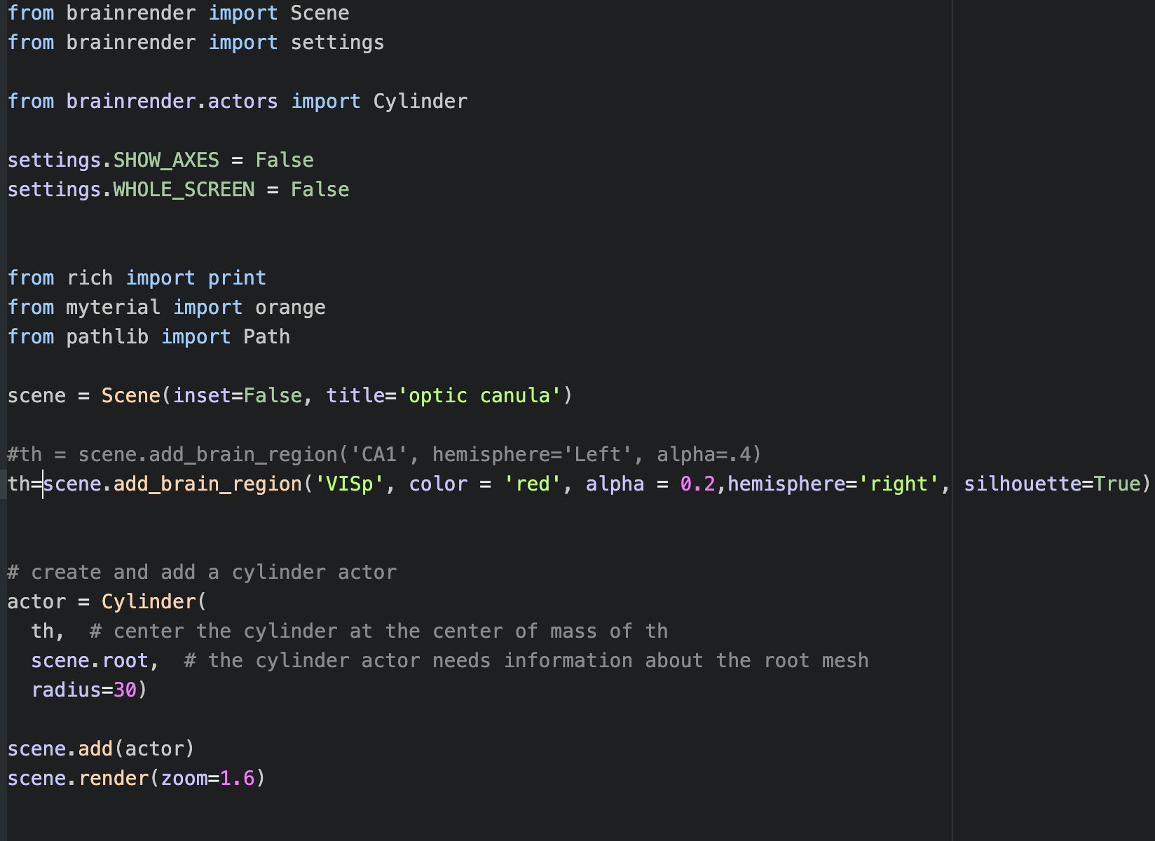 Add optic canula in brainrender 2.0 · Issue #156 · brainglobe/brainrender · GitHub