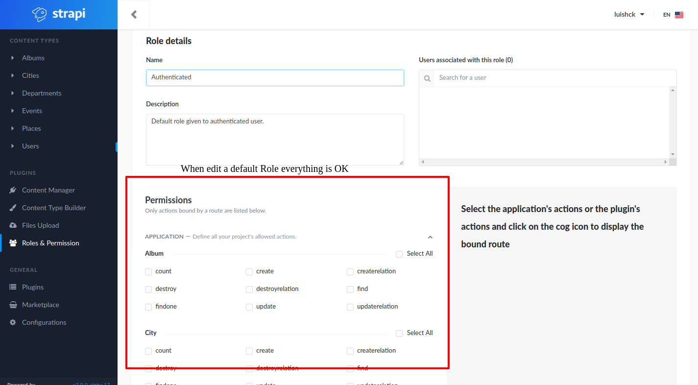 An Error Ocurred While Fetching Permissions · Issue 2520 · Strapistrapi · Github