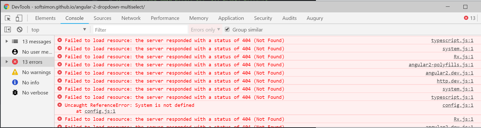 Demo Not Working · Issue #442 · softsimon/ngx-bootstrap-multiselect ...