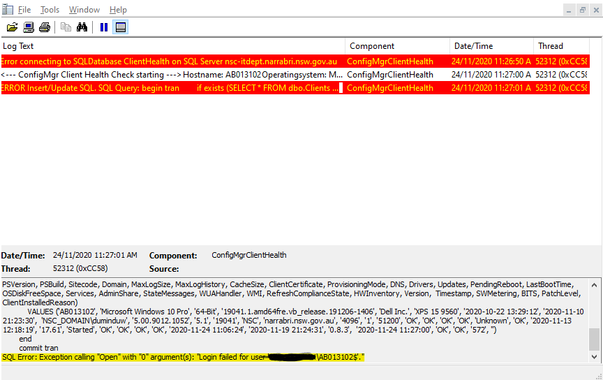 SQL Database Login fails when running the Scheduled Task as SYSTEM ...