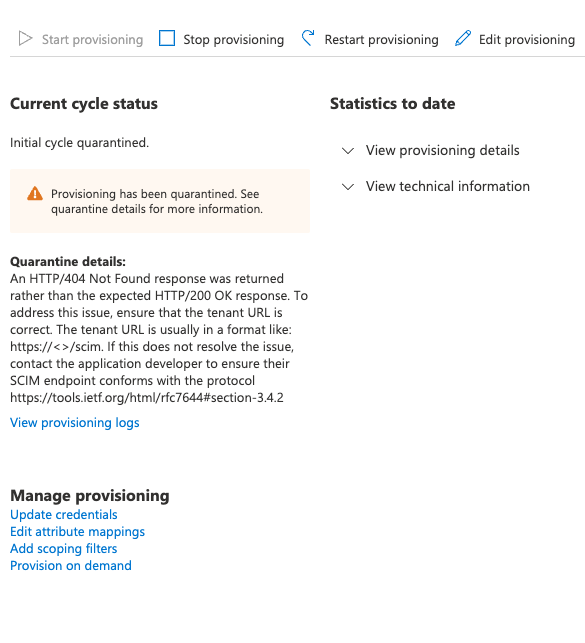 Azure Scim Provisioning Quarantined · Issue 11913 · Snipesnipe It · Github 