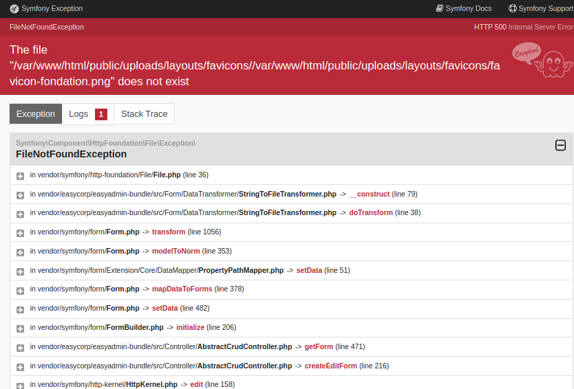 [3.1.8 / dev-master] : Error path ImageField erase after update Entity · Issue #3990 · EasyCorp ...