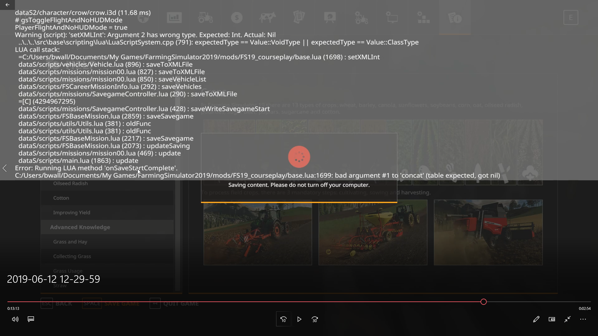 Error while saving game · Issue #3889 · Courseplay/courseplay · GitHub