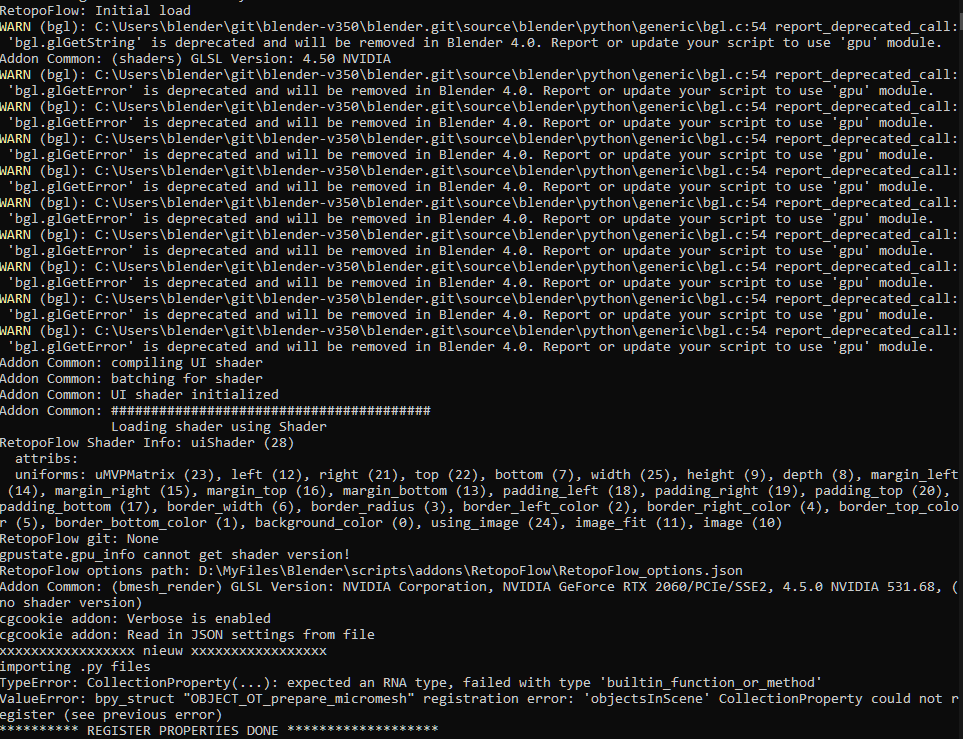BUG - Console Errors for Retopoflow · Issue #1230 · CGCookie/retopoflow · GitHub