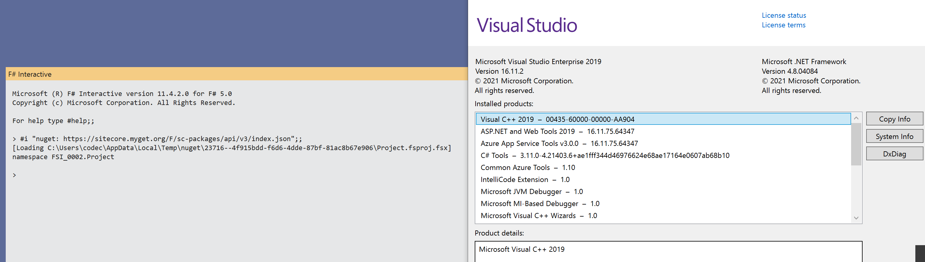 Crash when specifying package source in Visual Studio F# Interactive in .NET Framework mode ...