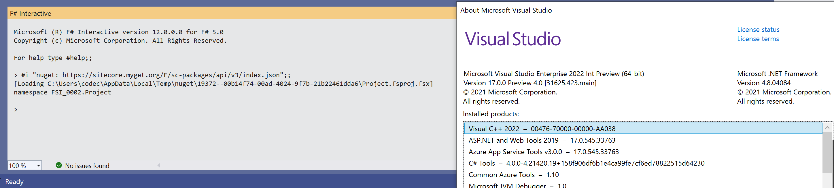 Crash when specifying package source in Visual Studio F# Interactive in .NET Framework mode ...