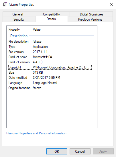 FSI 4.1 won't start; fails to load System.Runtime 4.1.0.0 (and a bunch ...