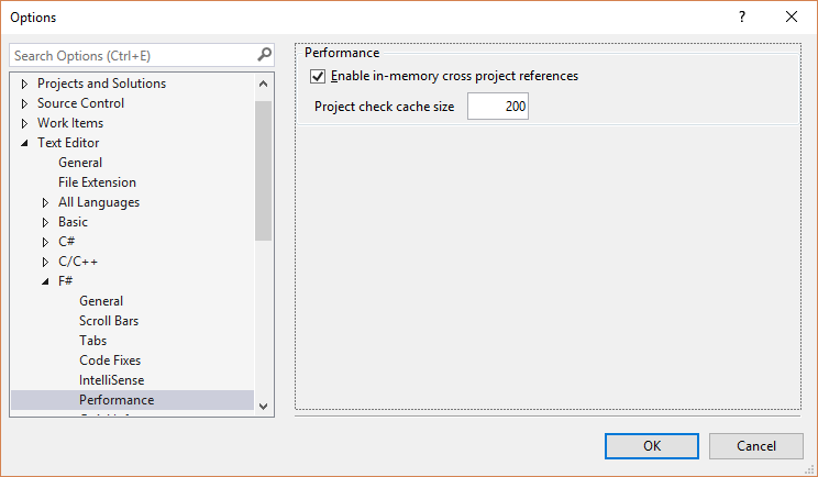 Dialog for Editor performance options needs improvements · Issue #3400 · dotnet/fsharp · GitHub
