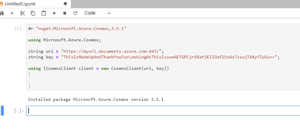 CosmosClient in local Notebook throws exceptions · Issue #14 · dotnet/interactive · GitHub