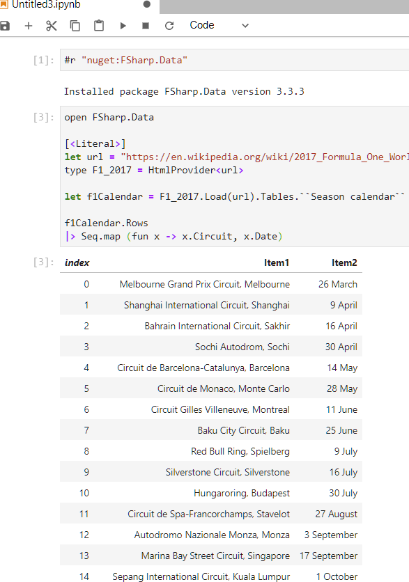 F# package added notification appears in the wrong cell and is missing version number · Issue ...