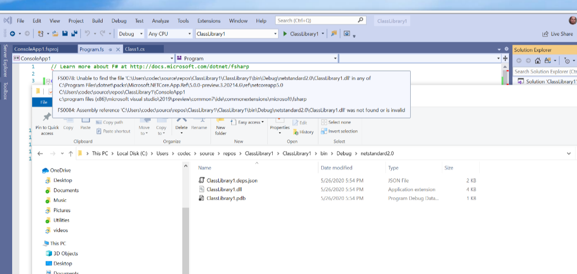 Cannot reference C# .NET Standard project from F# .NET Core project in VS dogfood build · Issue ...