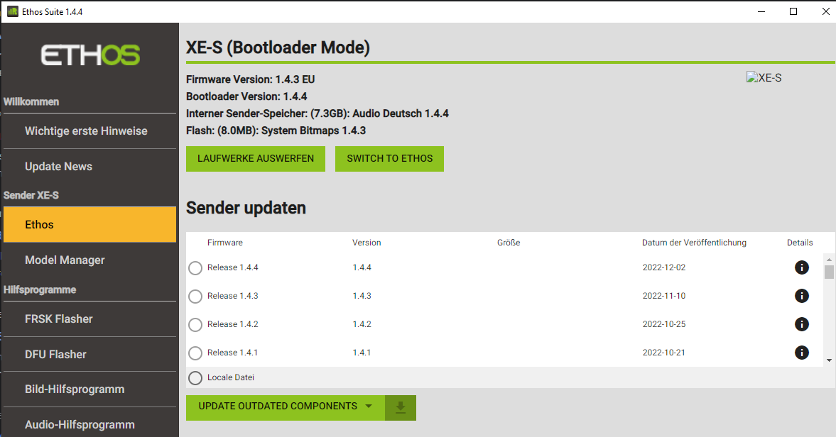 Firmware releases in Suite are greyed out · Issue #2184 · FrSkyRC/ETHOS-Feedback-Community · GitHub