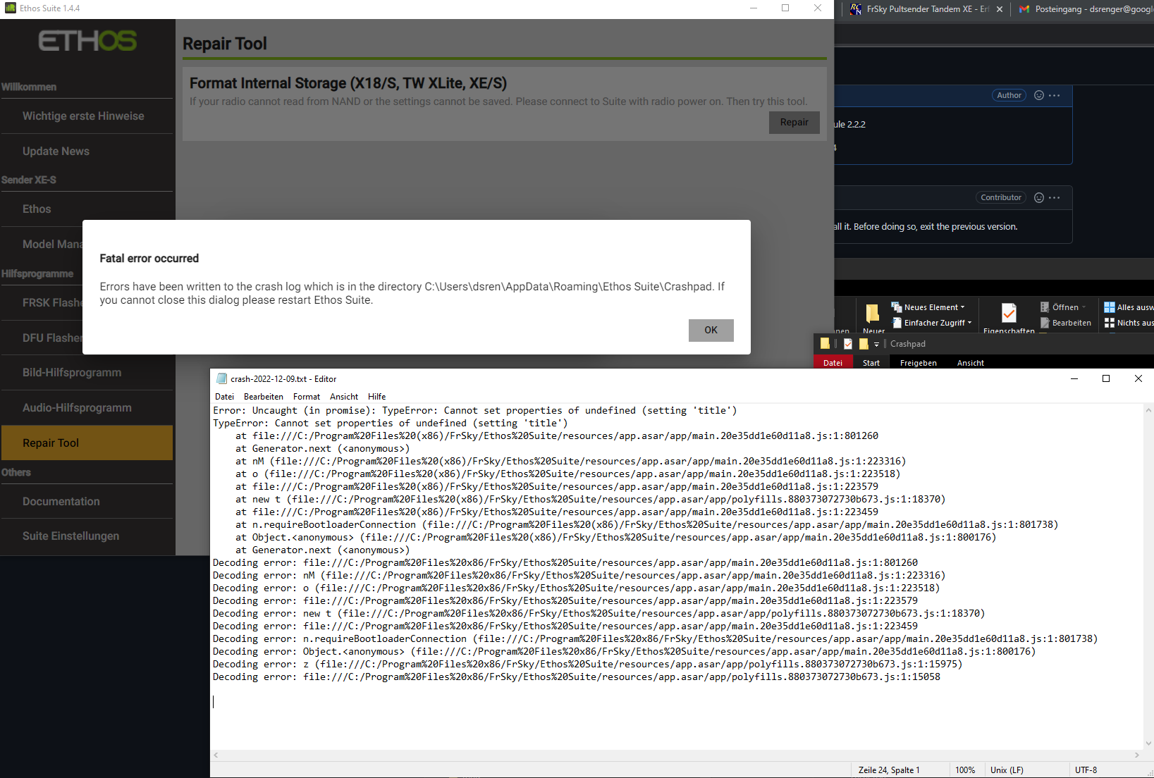 Firmware releases in Suite are greyed out · Issue #2184 · FrSkyRC/ETHOS-Feedback-Community · GitHub