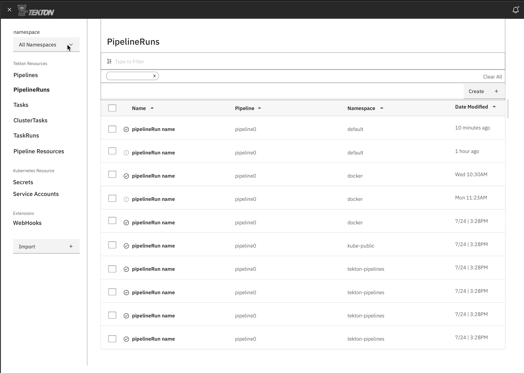 Dashboard framework · Issue #368 · tektoncd/dashboard · GitHub