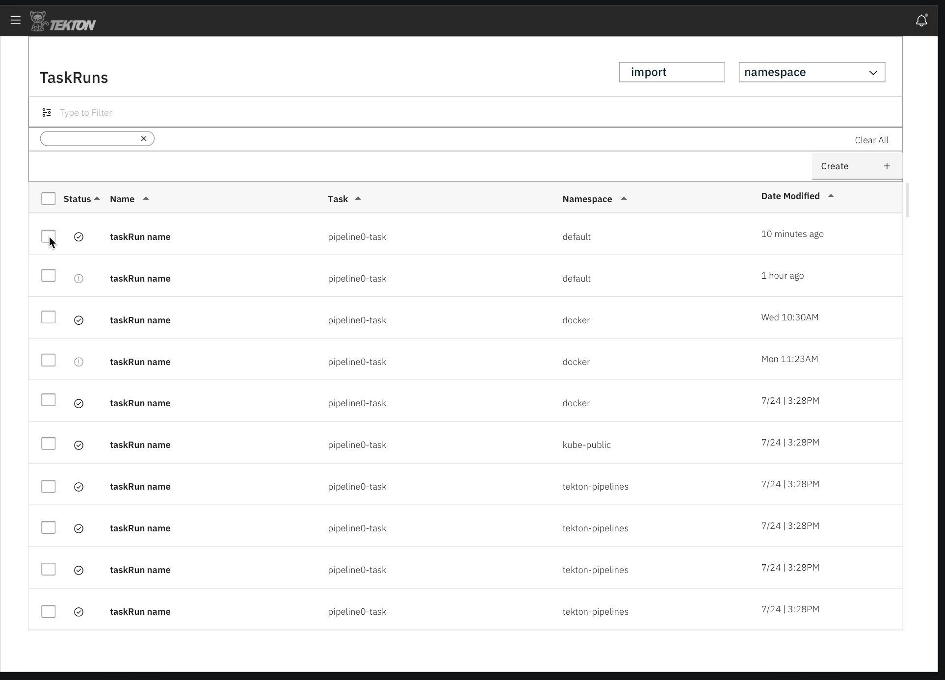 Update flow for Pipelines and Tasks · Issue #984 · tektoncd/dashboard · GitHub
