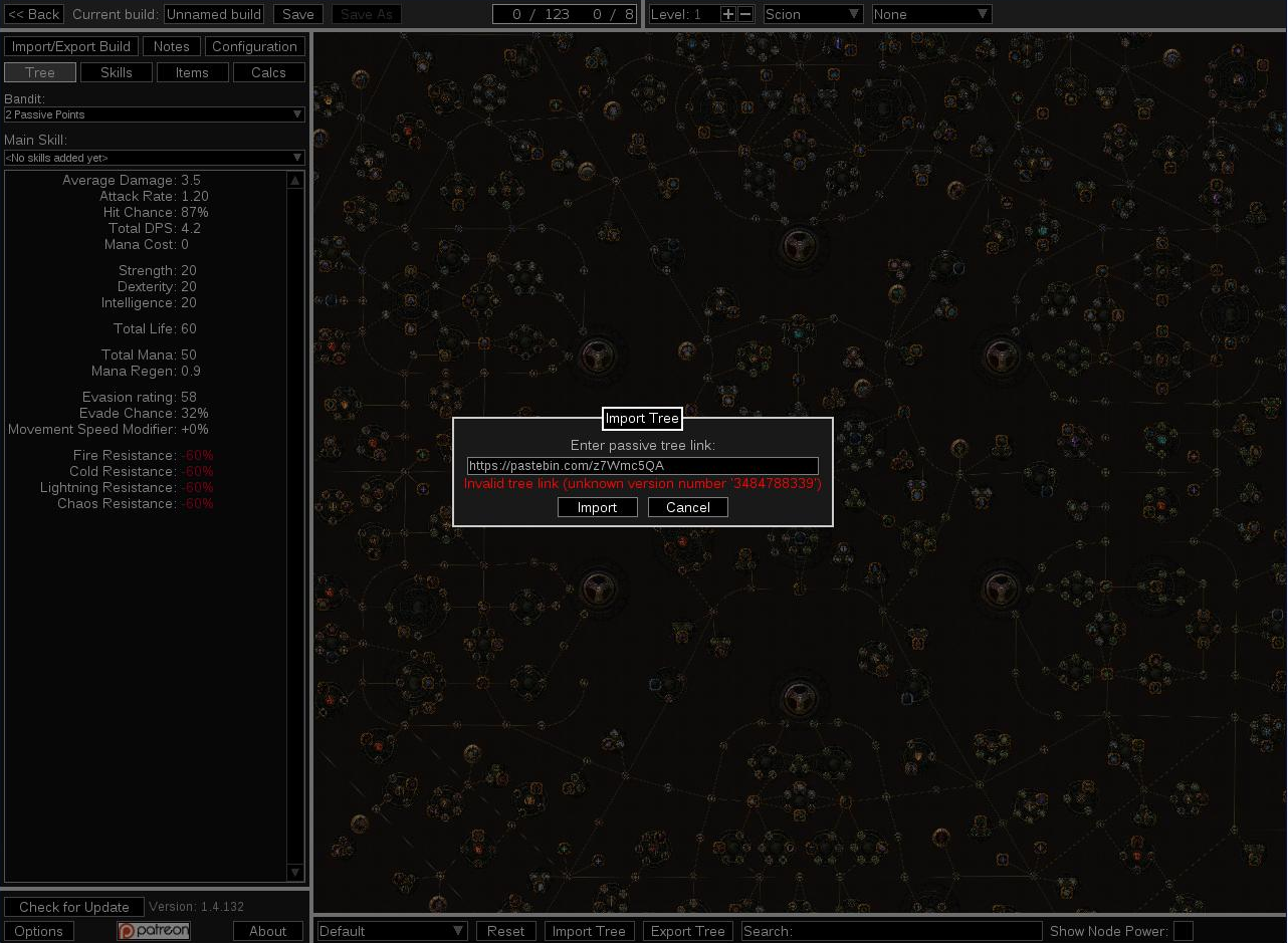 Wrong tree version message · Issue #1471 · Openarl/PathOfBuilding · GitHub