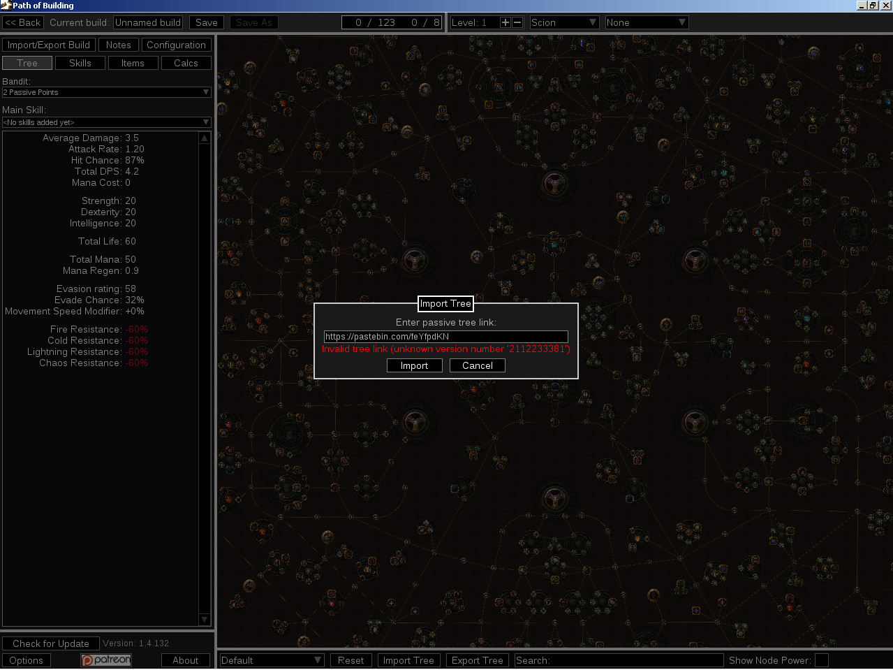 Wrong tree version message · Issue #1471 · Openarl/PathOfBuilding · GitHub
