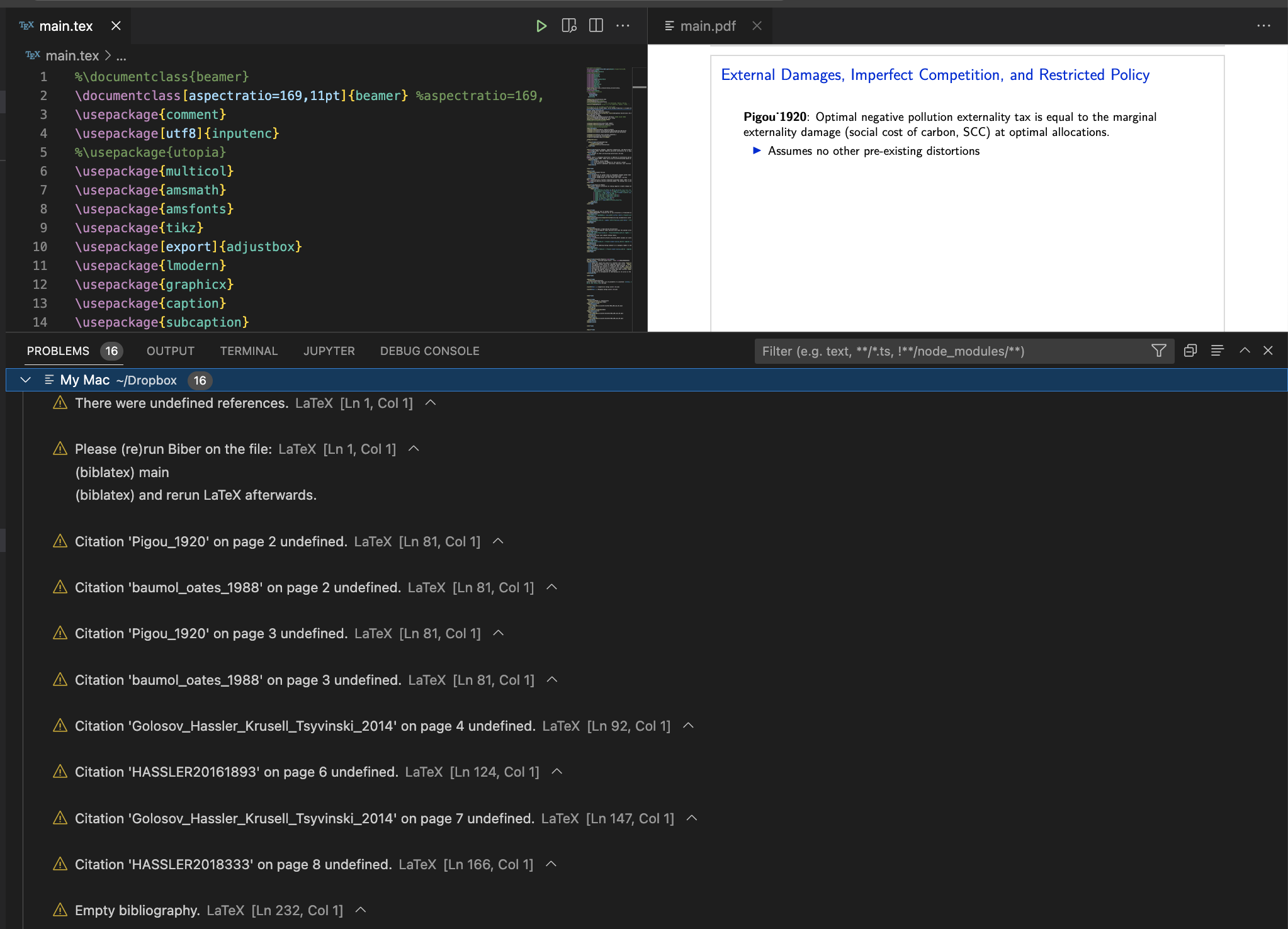Citations don't work using Workshop but they work using Overleaf · Issue #3575 · James-Yu/LaTeX ...