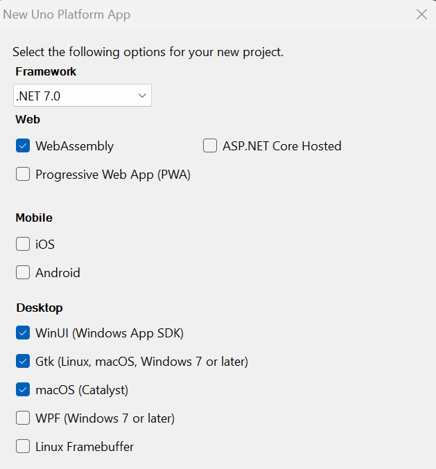 VSIX template is creating Android/iOS mobile folders when these were not selected in the project ...