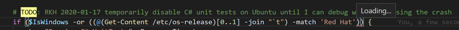 Syntax error squiggle only shows "Loading..." in tooltip · Issue #1163 · PowerShell ...