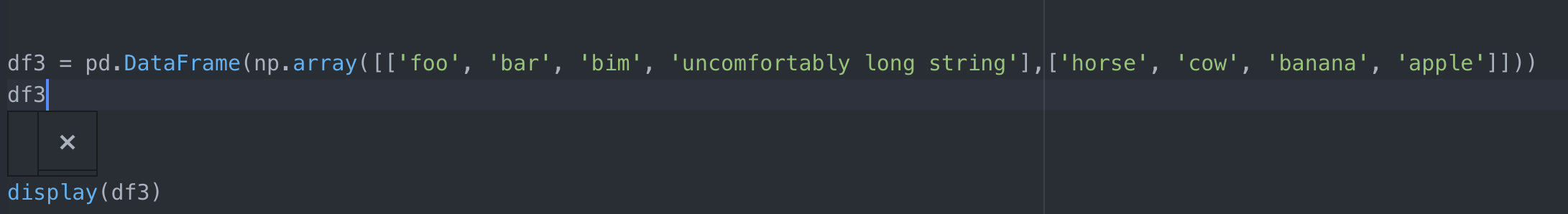 Valid Pandas Dataframe outputs Blank Box in Hydrogen? · Issue #1559 ...