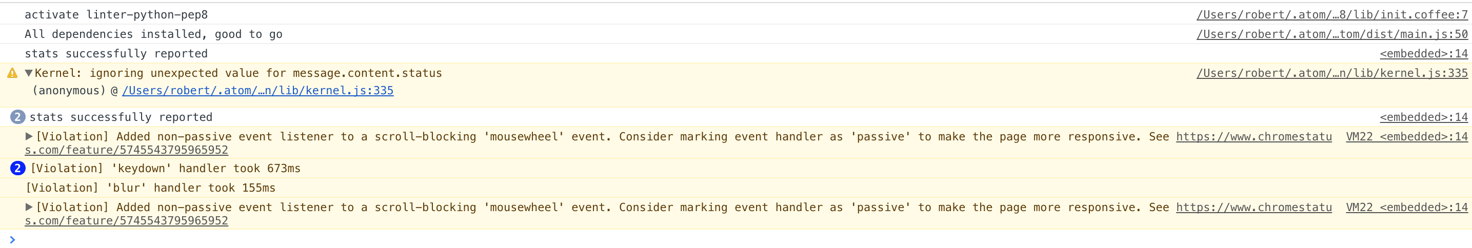 Valid Pandas Dataframe outputs Blank Box in Hydrogen? · Issue #1559 · nteract/hydrogen · GitHub