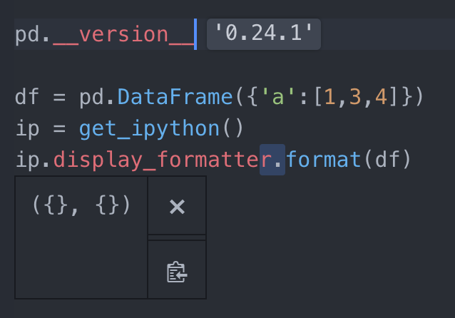 Valid Pandas Dataframe outputs Blank Box in Hydrogen? · Issue #1559 · nteract/hydrogen · GitHub