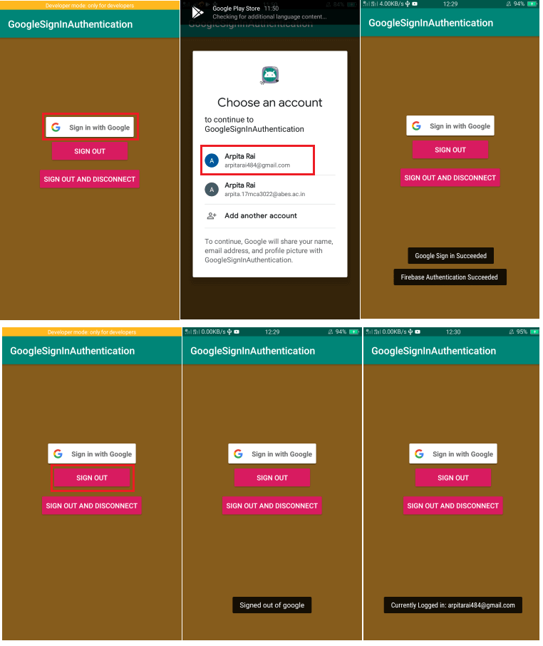 31. Firebase Google Sign-In Authentication — Android App Development ...