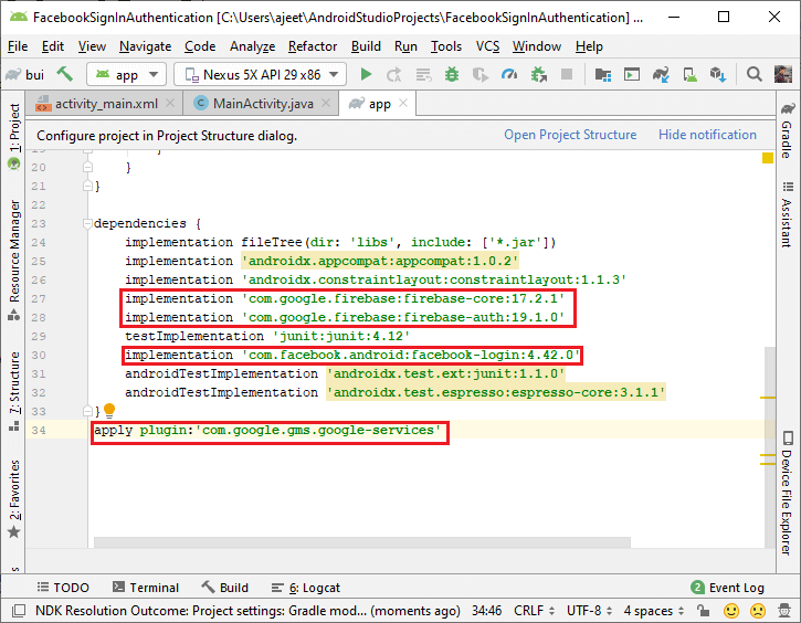 32. Facebook Sign-In Authentication — Android App Development ...