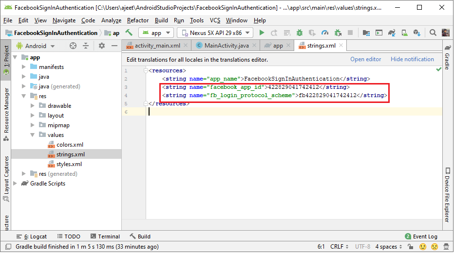 32. Facebook Sign-In Authentication — Android App Development ...