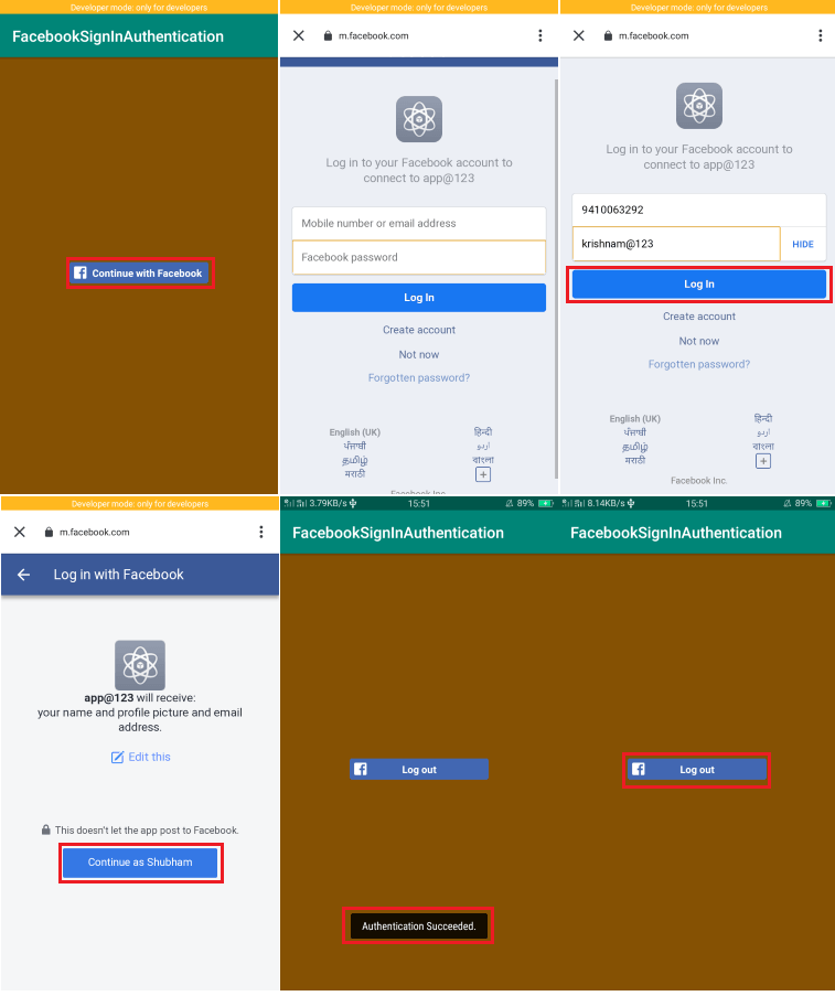 32. Facebook Sign-In Authentication — Android App Development ...