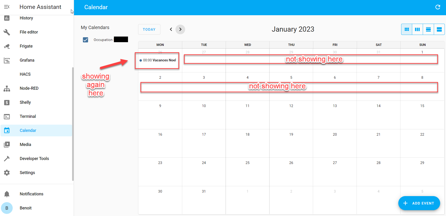 Local Calendar not showing multi-day events correctly · Issue #83619 · home-assistant/core · GitHub