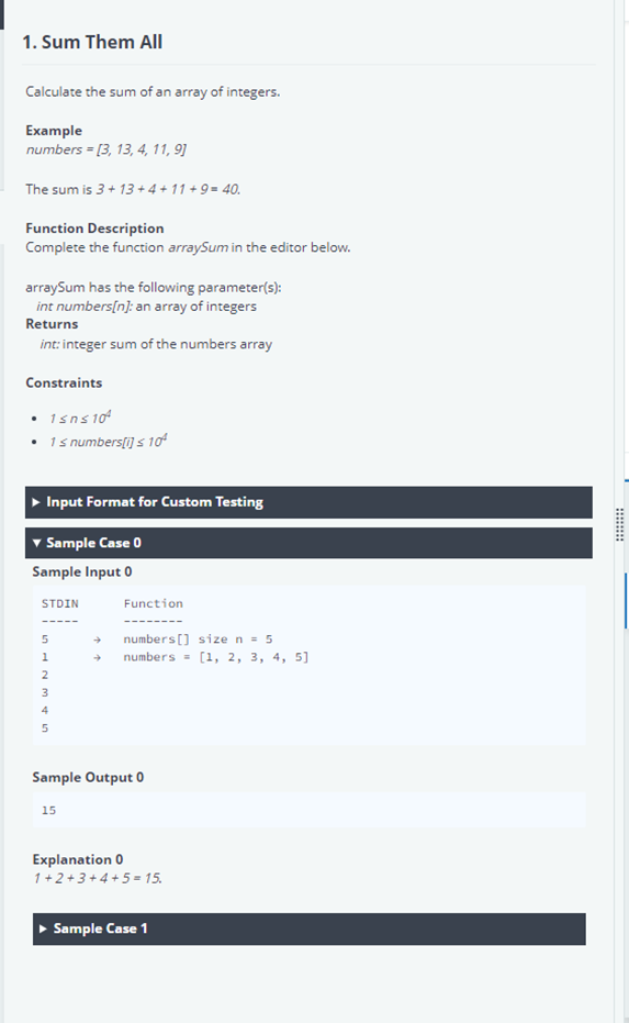 GitHub - vadym-usatiuk/Hackerrank-Summ-Them-All