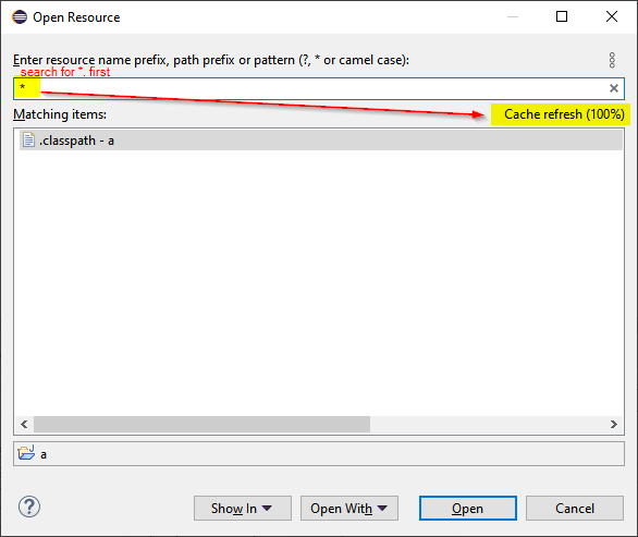 Open Resource Dialog Sometimes Forgets To Update Progress · Issue 236 · Eclipse Platform