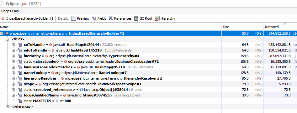 IndexBasedHierarchyBuilder OOME · Issue #1184 · eclipse-jdt/eclipse.jdt.core · GitHub