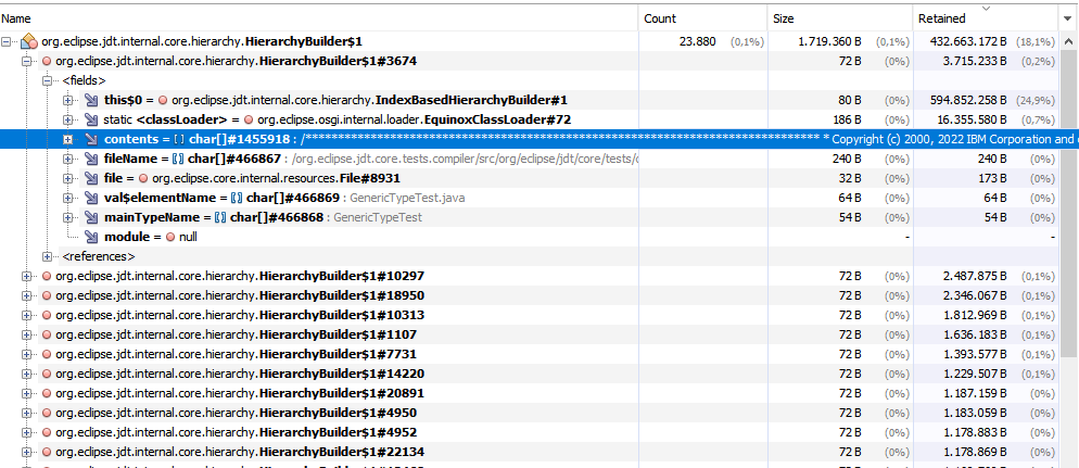 IndexBasedHierarchyBuilder OOME · Issue #1184 · eclipse-jdt/eclipse.jdt.core · GitHub
