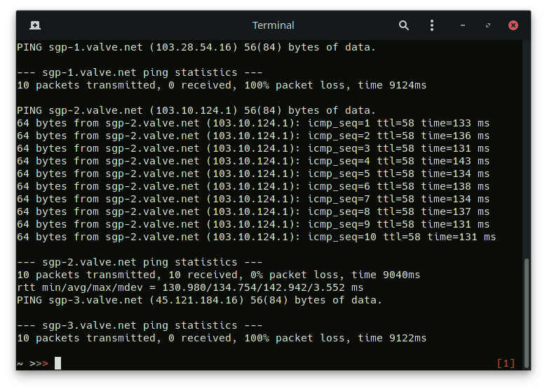 High ping and can't ping sgp-1.valve.net and sgp-3.valve.net anymore. · Issue #7710 ...
