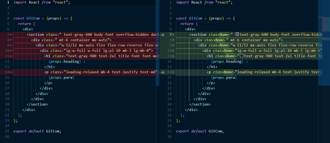 className must be used instead of class for applying classes · Issue #487 · Clueless-Community ...