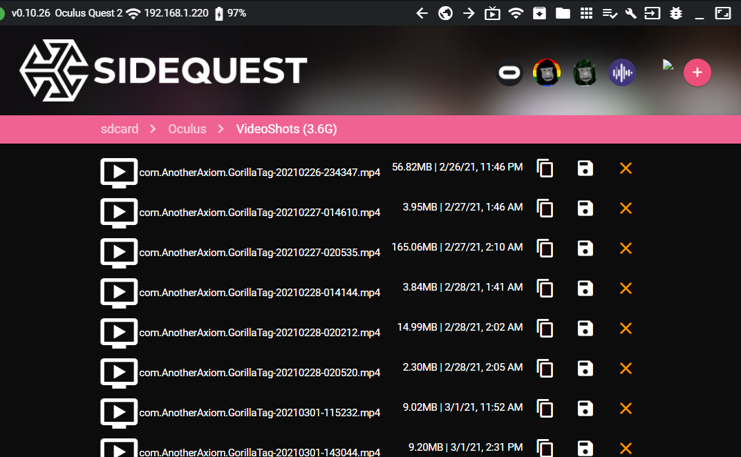 Filebrowser: Visual bug (?) text lineup is offset · Issue #162 · SideQuestVR/SideQuest · GitHub
