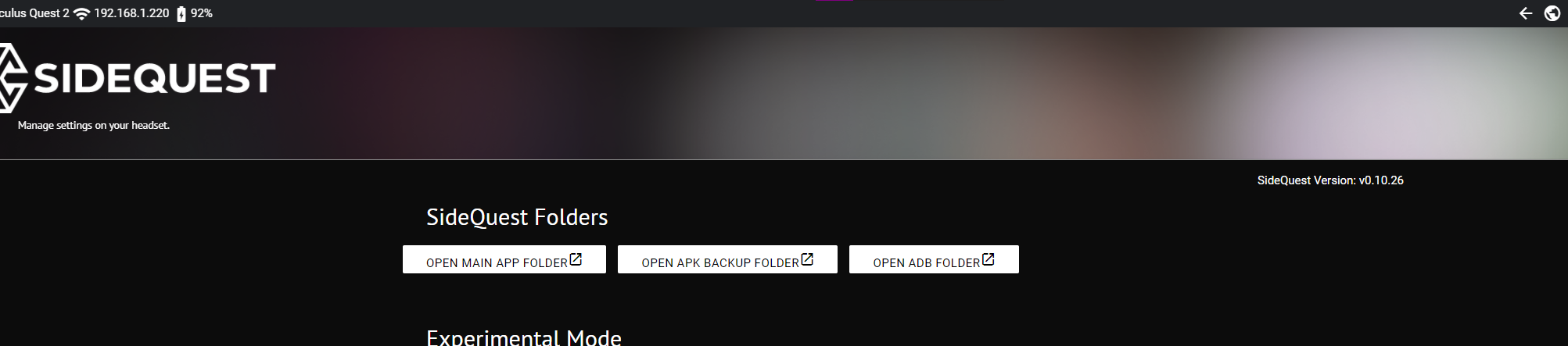 Open Folder: Seems to be broken accross the entire app · Issue #163 · SideQuestVR/SideQuest · GitHub