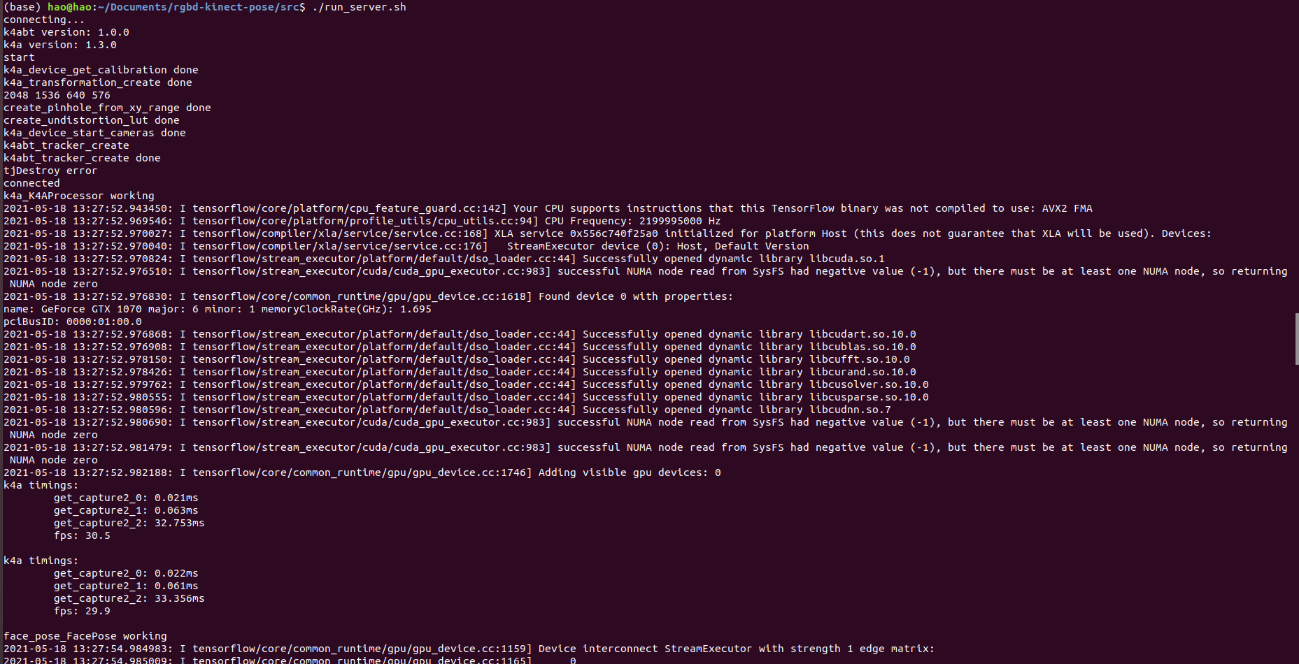 After running ./run_server.sh: no windows shows up · Issue #2 · rmbashirov/rgbd-kinect-pose · GitHub