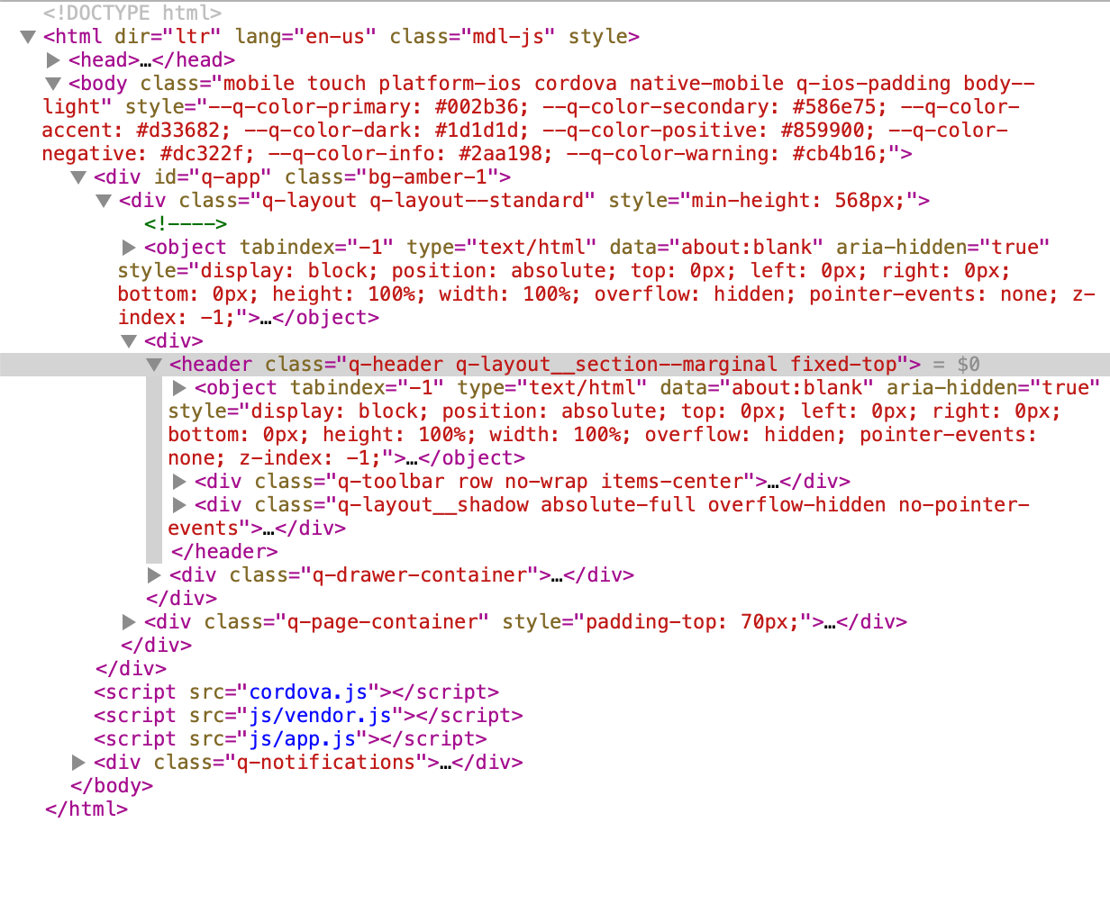 ios 14 & cordova: q-header doesnt respect notch safe-areas · Issue ...