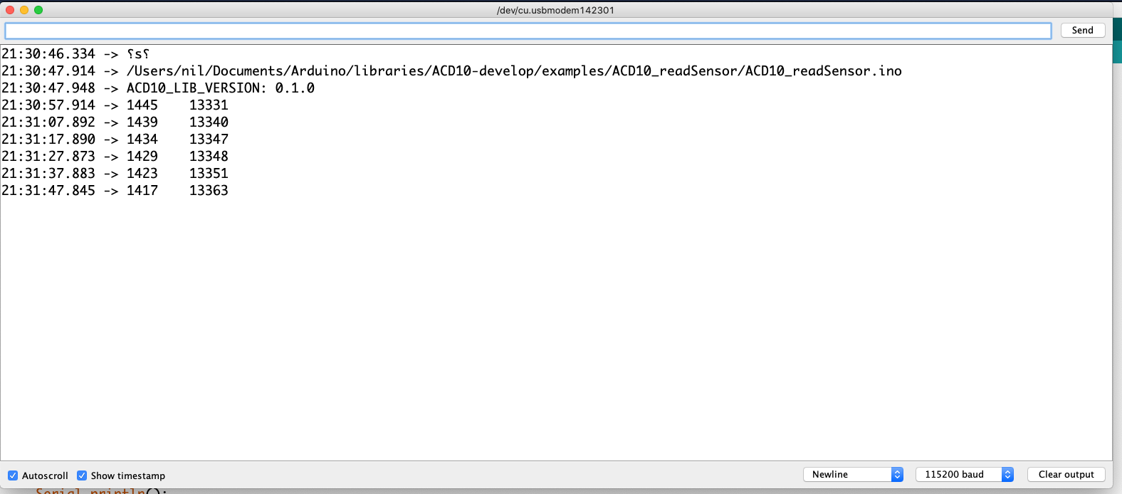 initial version · Issue #3 · RobTillaart/ACD10 · GitHub