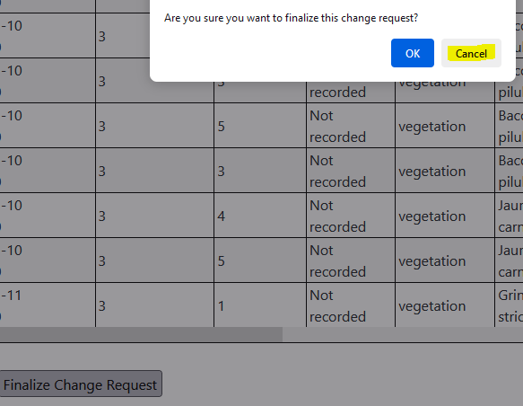 Change request is made when selecting 'Cancel' by user input for finalize prompt · Issue #19 ...